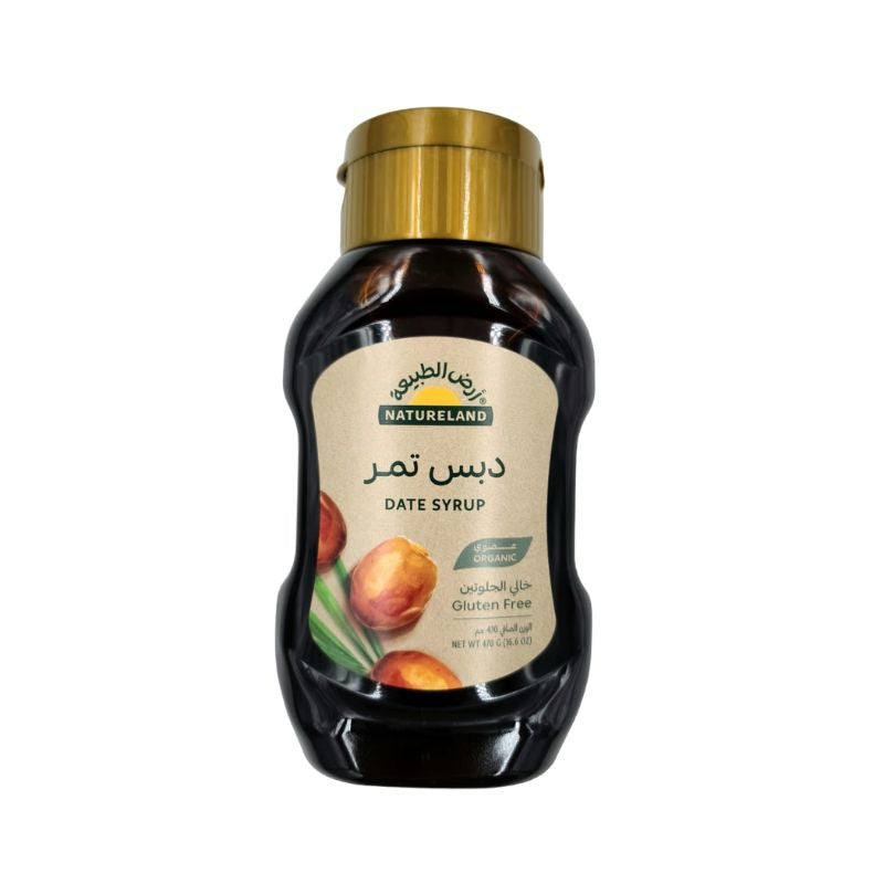 دبس تمر عضوي خالي من الجلوتين 470 جرام - أرض الطبيعة – الغذاء الحيوي