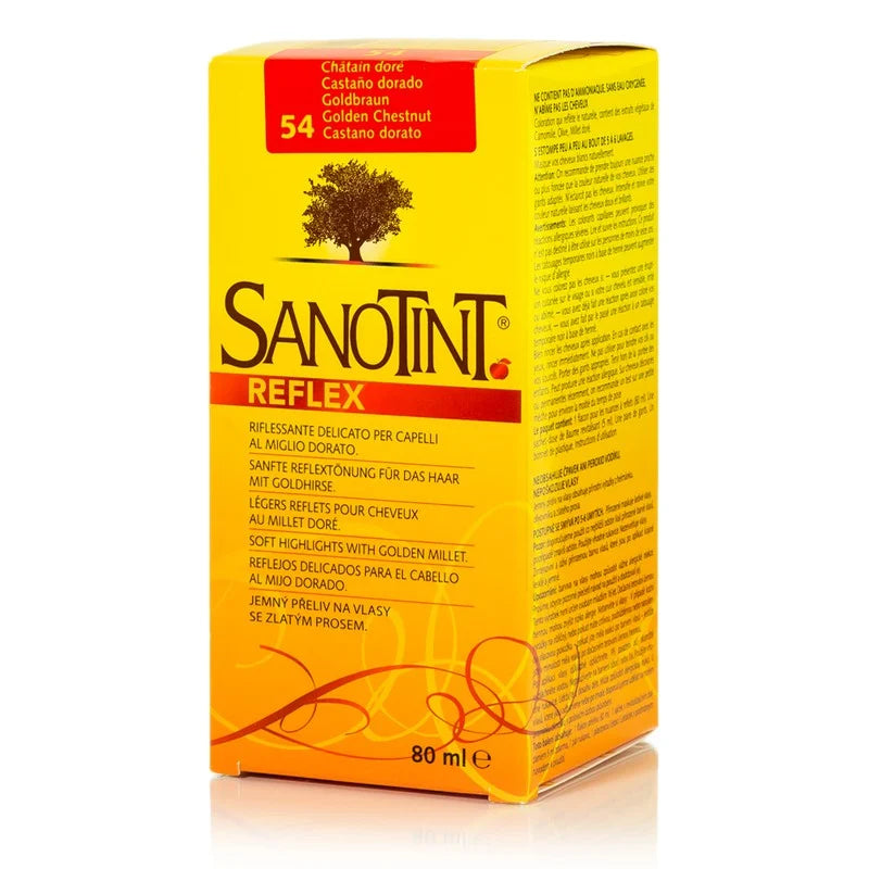 Sanotint Reflex Italian Natural Temporary Hair Dye 54 Golden Chestnut ...